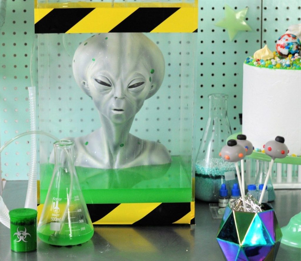 DIY Alien Specimen Prop - Kids UFO Spotting Party - Fern and Maple