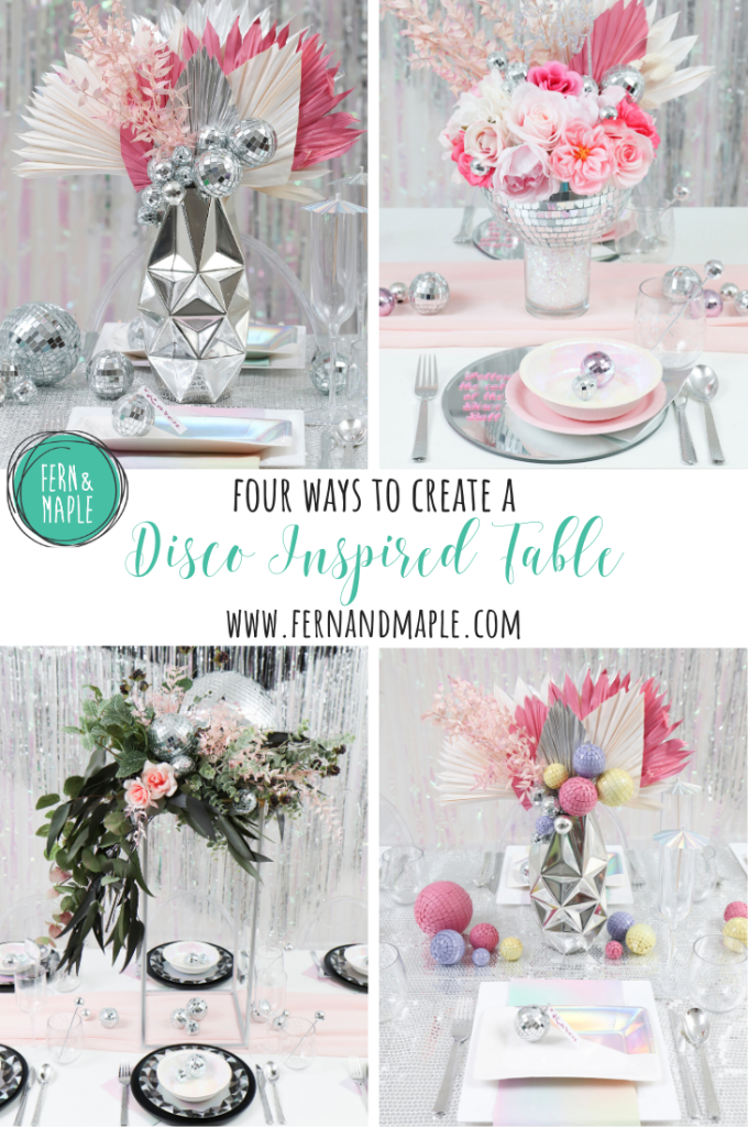 Four Disco Inspired Table Settings - Fern and Maple