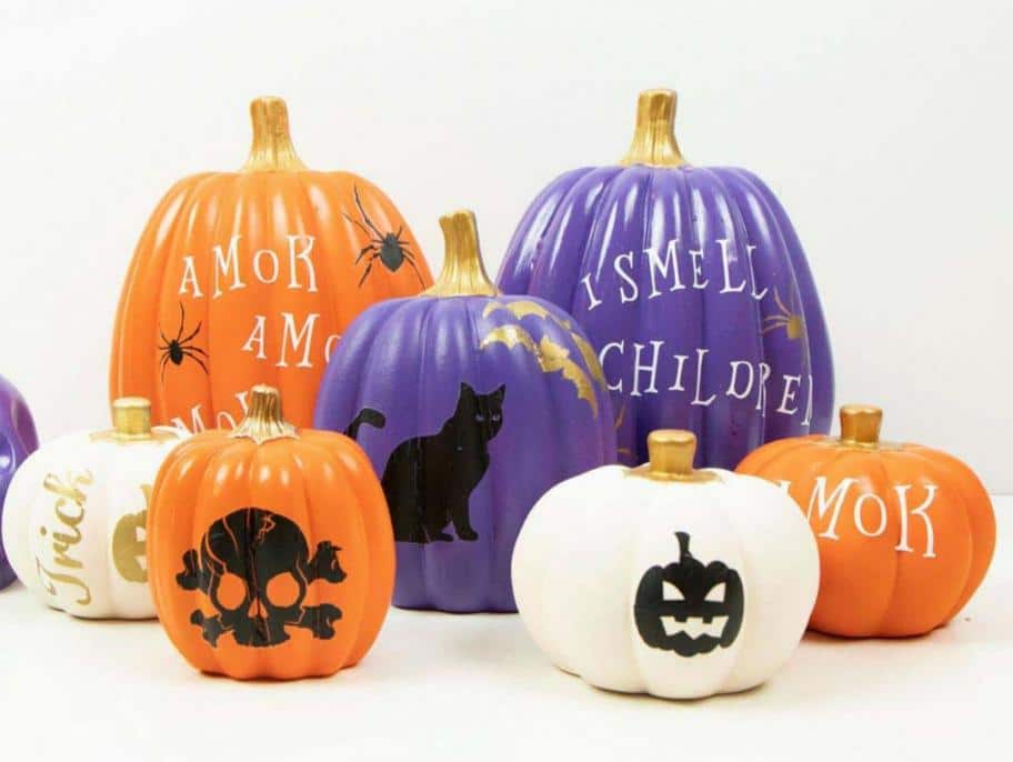 13 Easy No-Carve Pumpkin Ideas - Fern and Maple