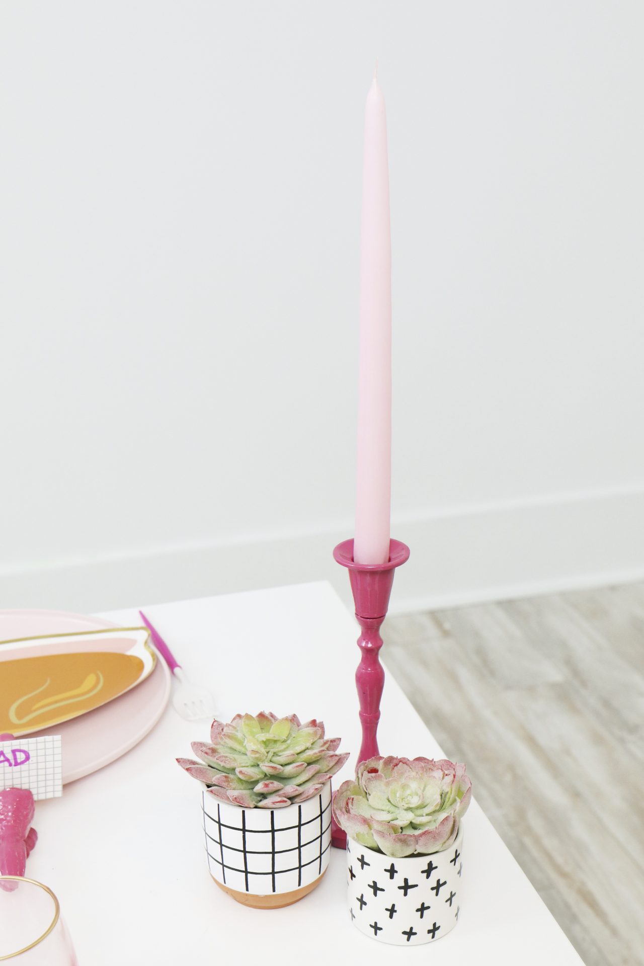 Modern Pink Thanksgiving Turkey Dinner - Fern and Maple