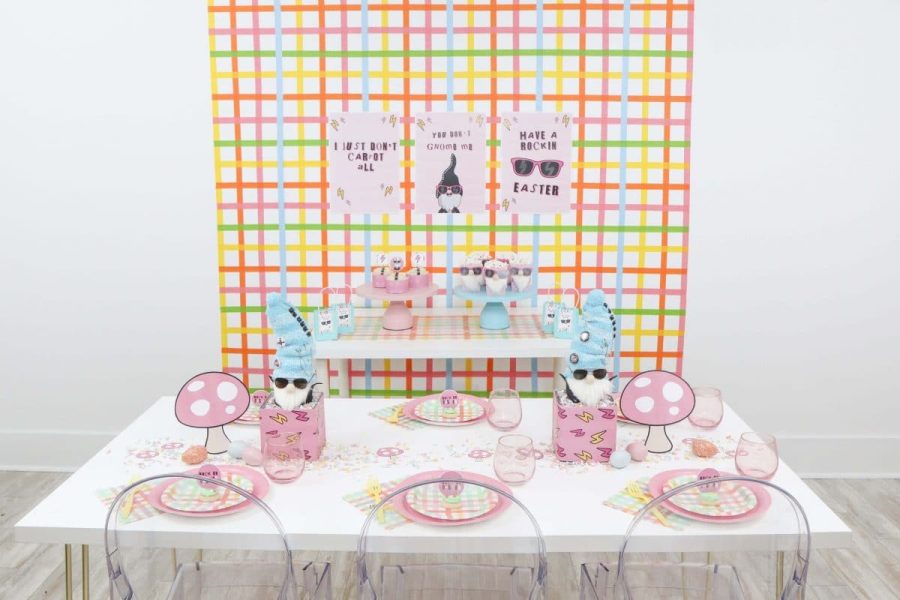 Punk Rock Gnome Easter Party & DIY Backdrop - Fern and Maple
