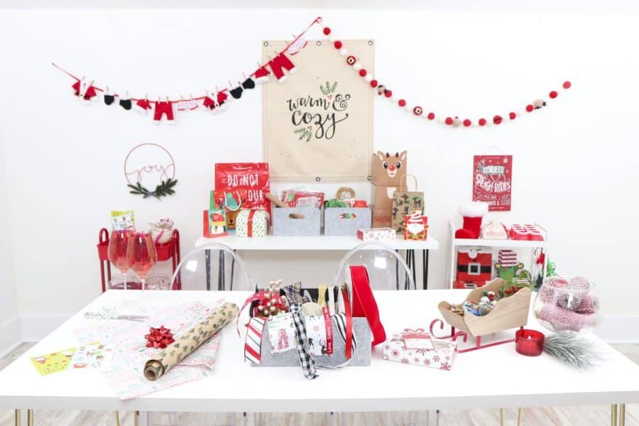 How to Host a Holiday Gift Wrapping Party - Fern and Maple