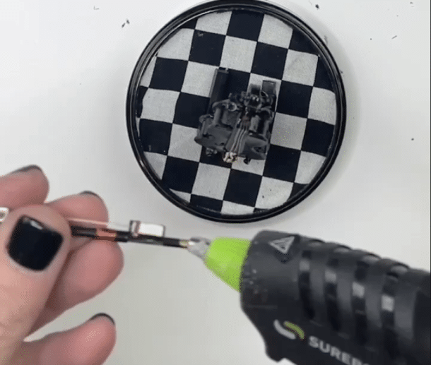DIY Wednesday Addams Themed Cloche Decor - Fern and Maple