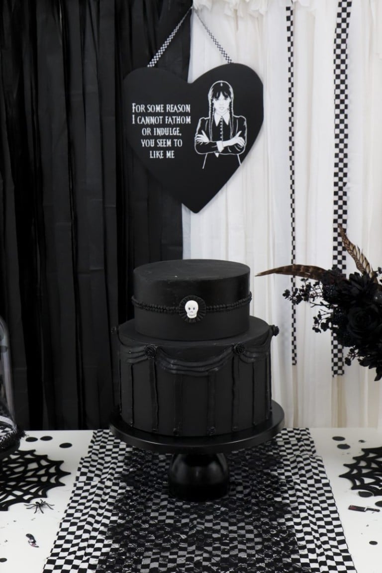 Wickedly Wonderful Wednesday Addams Party Ideas - Fern and Maple