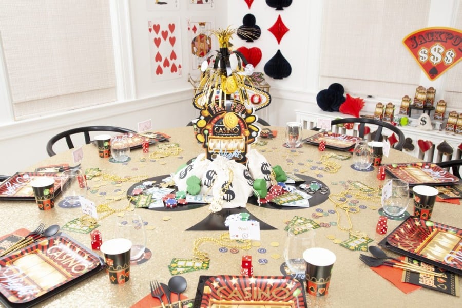 Casino Night Table Setting Ideas - Fern and Maple