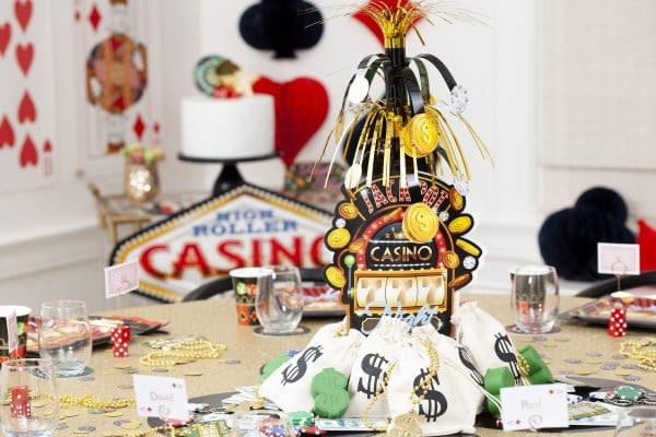 Casino Night Table Setting Ideas - Fern and Maple