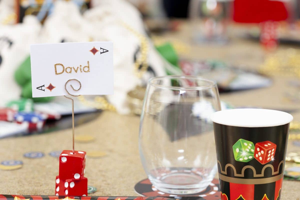 Casino Night Table Setting Ideas - Fern and Maple