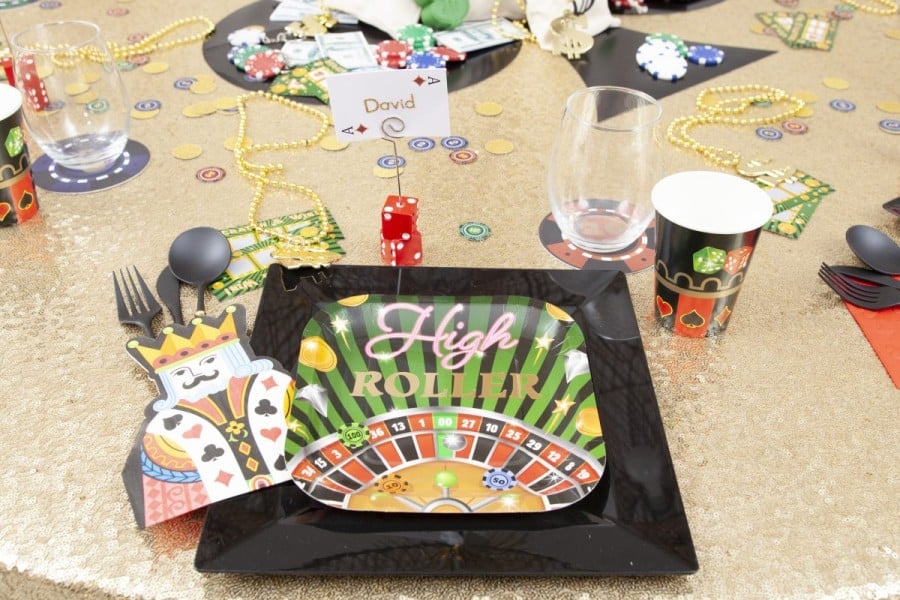 Casino Night Table Setting Ideas - Fern and Maple