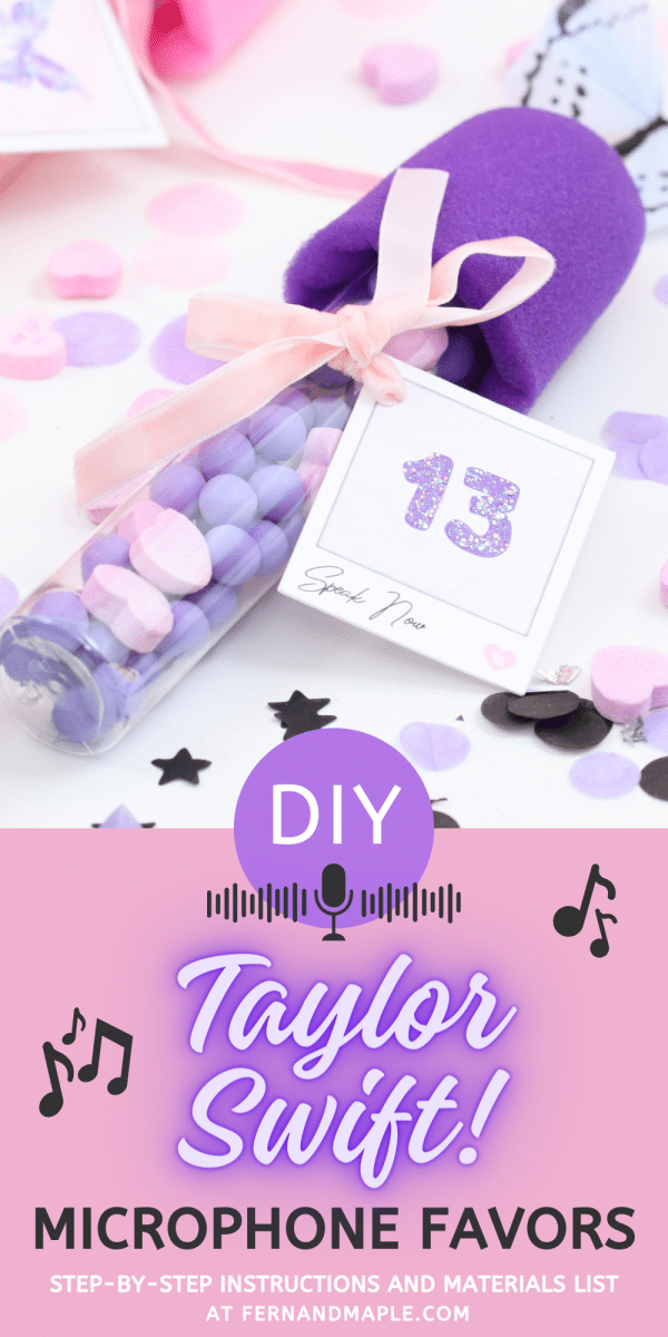DIY Taylor Swift Microphone Favors - Fern and Maple