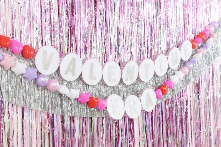DIY Taylor Swift Valentine's Day Friendship Bracelet Garland - Fern and ...