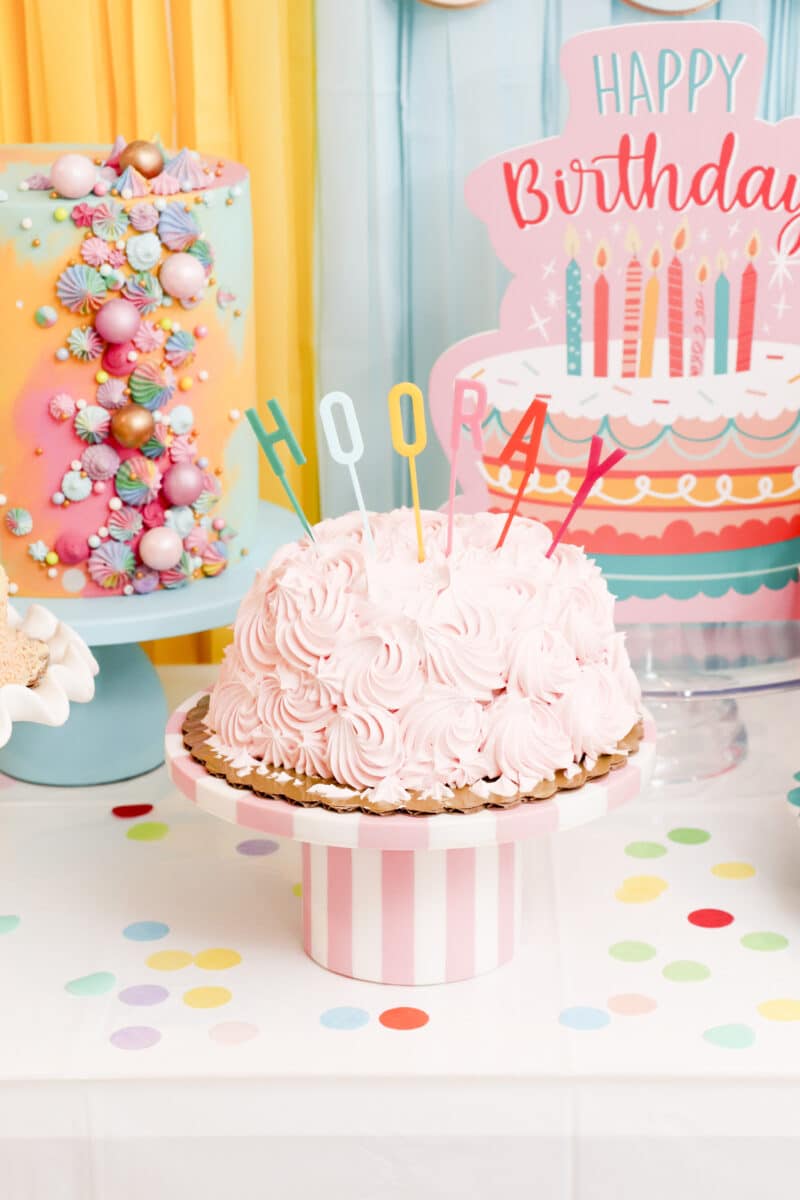 Colorful Cake-Themed Birthday Party Ideas - Fern and Maple